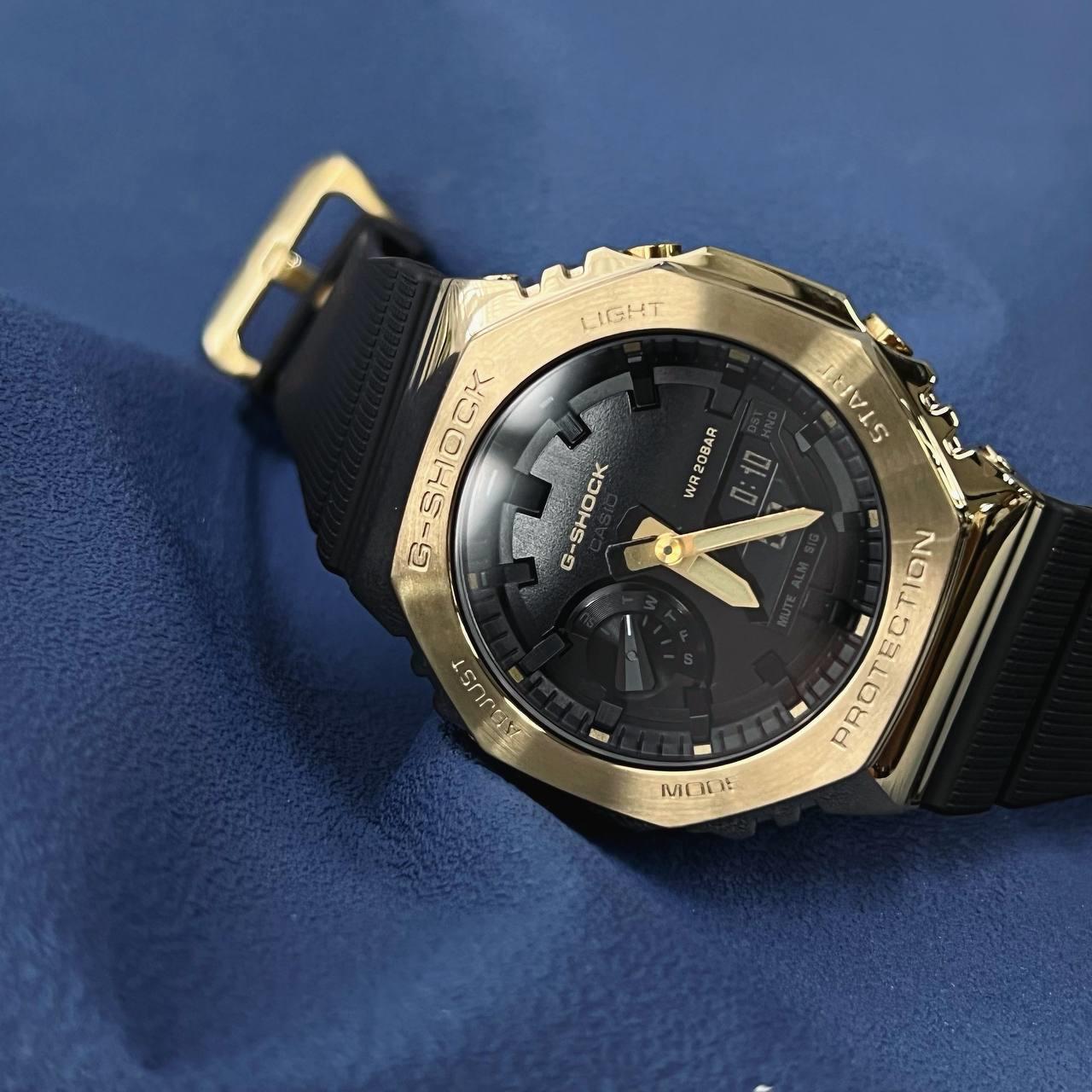 Minhshop.vn - Đồng Hồ CASIO G-SHOCK G-STEEL GOLD/BLACK [GM-2100G-1A9DR]