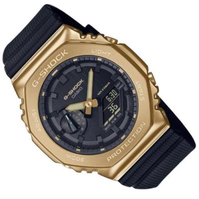 Minhshop.vn - Đồng Hồ CASIO G-SHOCK G-STEEL GOLD/BLACK [GM-2100G-1A9DR]