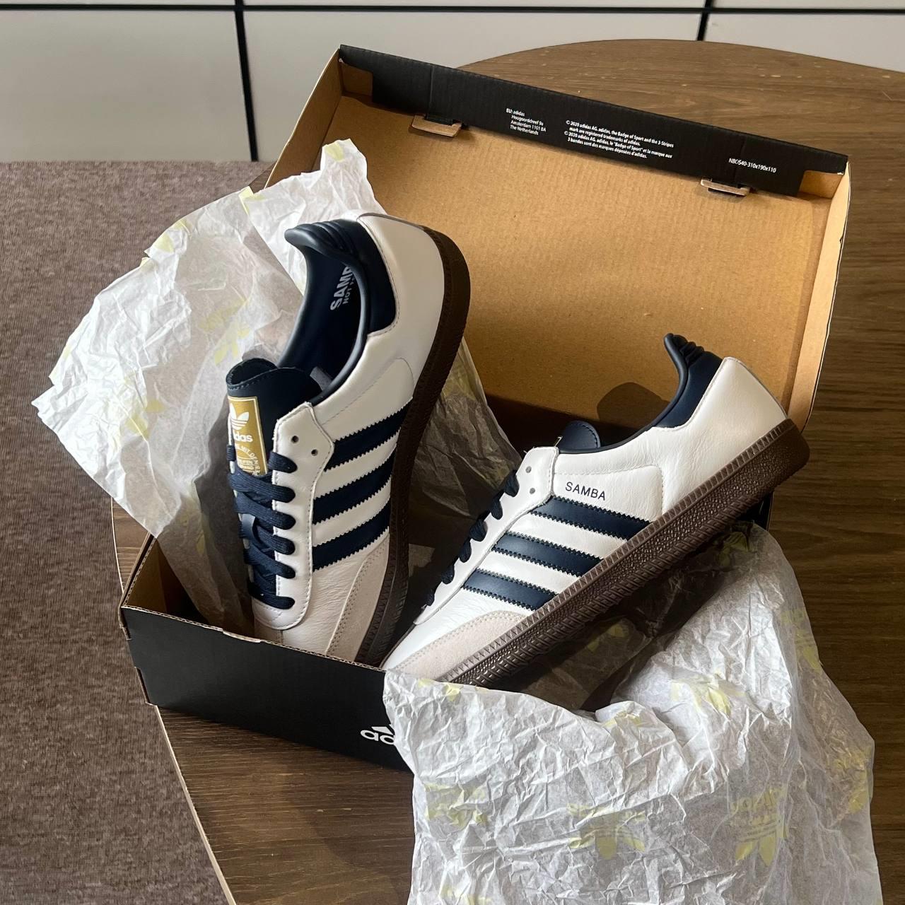 Minhshop.vn - Giày Adidas Samba OG 'White/Dark Navy' [JP5632]