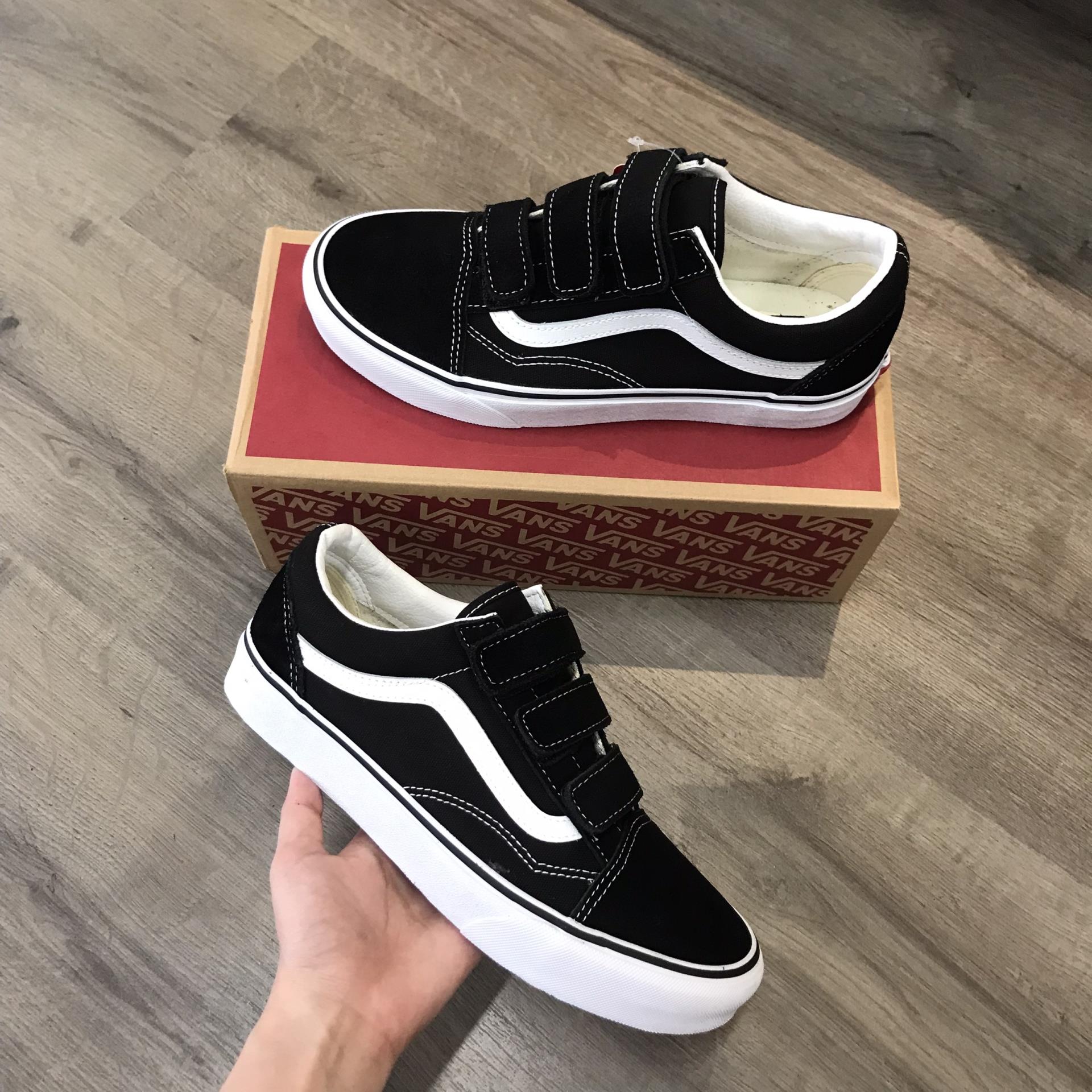 Minhshop.vn - GIày Vans Old Skool Strap Black/White ( ÁP DỤNG CHUYỂN KHOẢN)